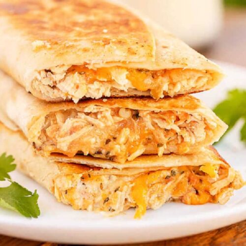 Salsa Ranch Chicken Wraps - Thrifty Frugal Mom
