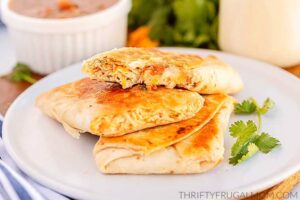 Salsa Ranch Chicken Wraps - Thrifty Frugal Mom