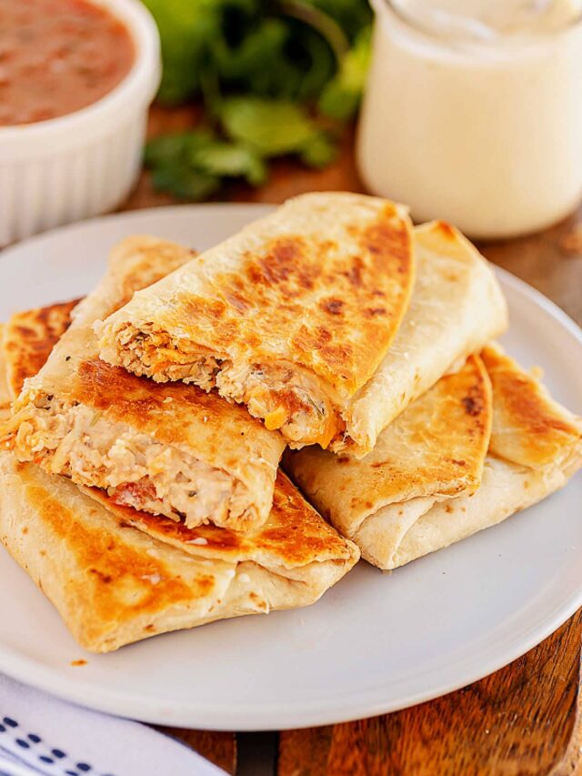 Easy Salsa Ranch Chicken Wraps Story - Thrifty Frugal Mom