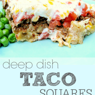 Deep Dish Taco Squares - Thrifty Frugal Mom
